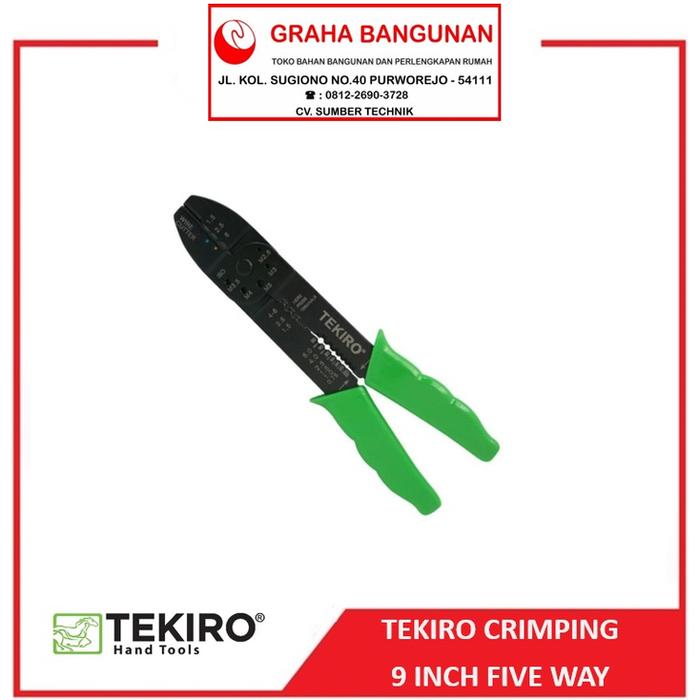 Jual Tang Skun/Tang Crimping /Kupas Kabel/Crimping Tool 9" TEKIRO - Kab ...