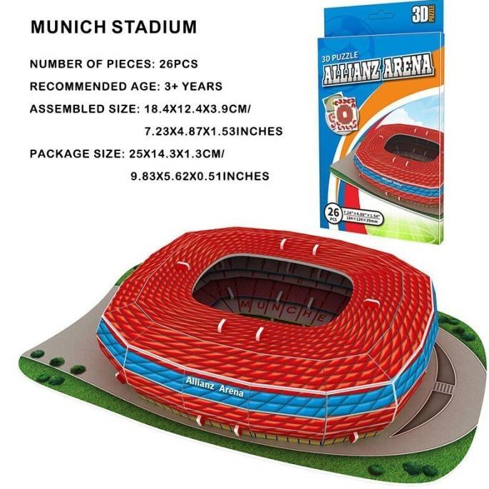 Jual [ BEST ] Miniatur Mini Stadion Sepakbola 3D Puzzle Klub Eropa ...