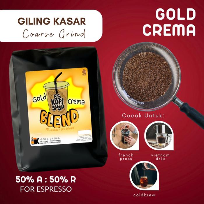 Jual Kopi Gold Crema Espresso Blend 1kg untuk kopi susu - Giling Kasar ...