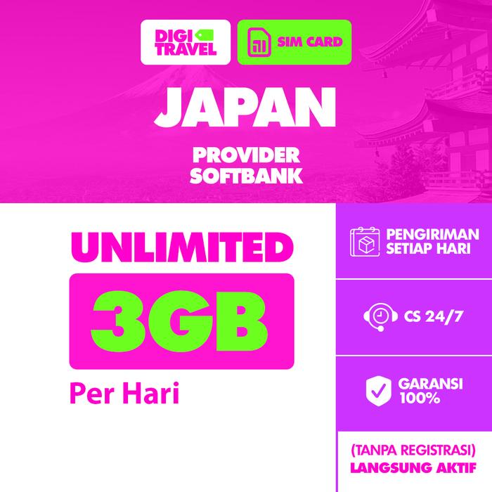 Promo DIGI TRAVEL Sim Card Japan Unlimited | Simcard Jepang Unlimited ...