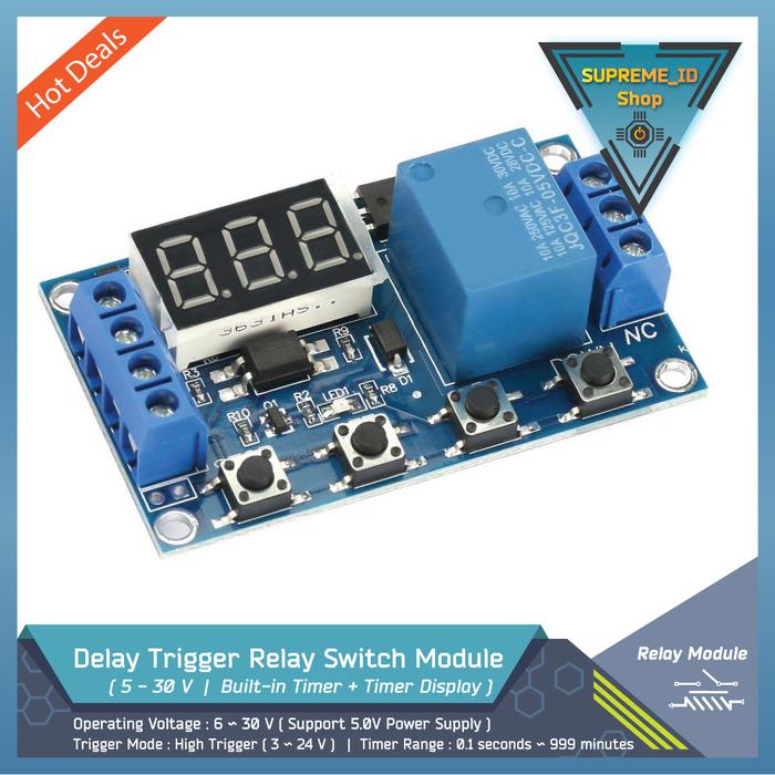 Jual Digital Delay Trigger Relay Switch Module + Timer + Display | 5 ...