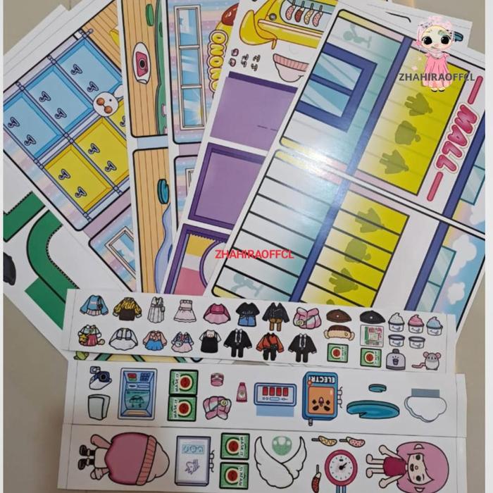 Jual Toca Boca Mall Series/Quiet Book/Busy Book Paper Dolls House ...