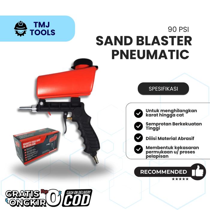Jual Sand Blaster Gravity Pneumatic 90 PSI Sprayer Sand Blasting Gun ...