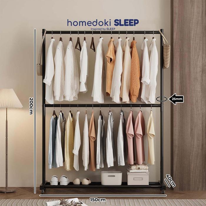 Promo Homedoki Rak Gantungan Baju Besi / Stand Hanger / Gawang Baju ...