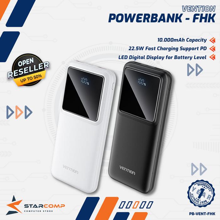 Jual Vention FHK Powerbank 22.5W Fast Charging Type C PD Portable ...