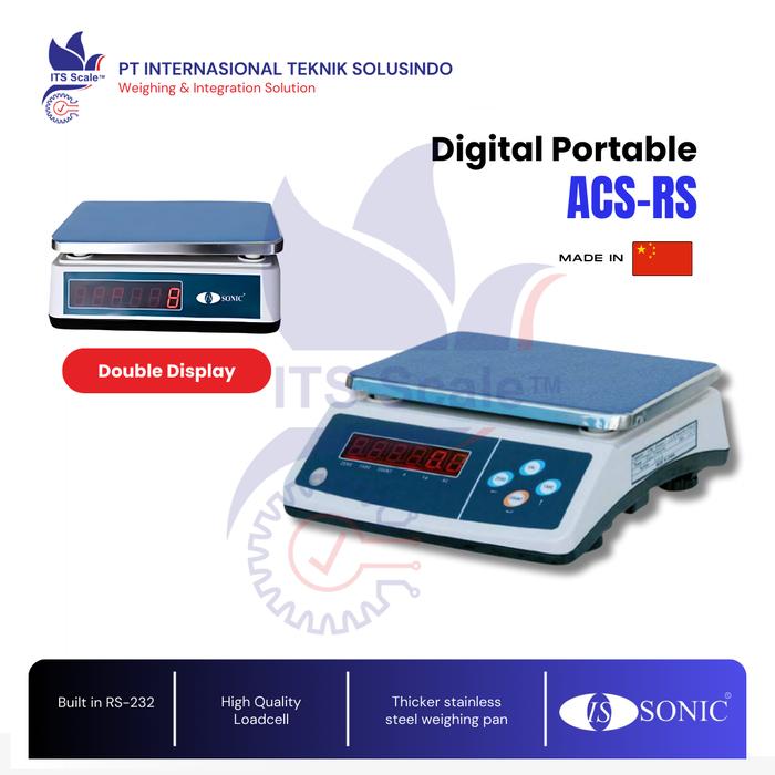 Jual timbangan dapur SONIC ACS RS 3kg - 30kg / Timbangan Digital Portable - Kab. Bekasi ...