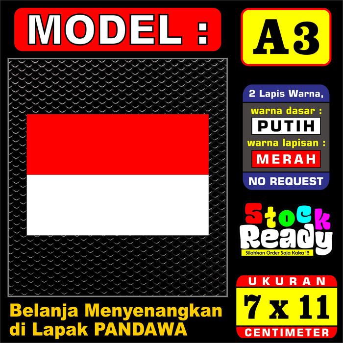Jual Stiker Cutting Reflektif " BENDERA INDONESIA " - MODEL A3 ...