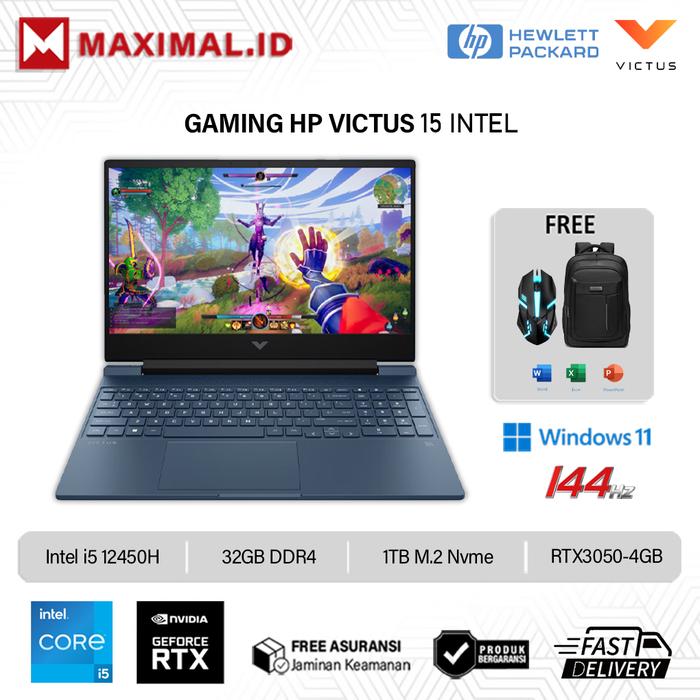 Jual Laptop Gaming HP Victus 15 Intel i5 12450H Ram 32GB 1TB SSD ...