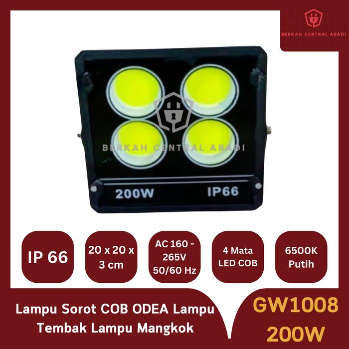 Jual Lampu Sorot COB ODEA 50 100 200 300 400 500 600 800 1000 Watt LED Floodlight Lampu Tembak ...
