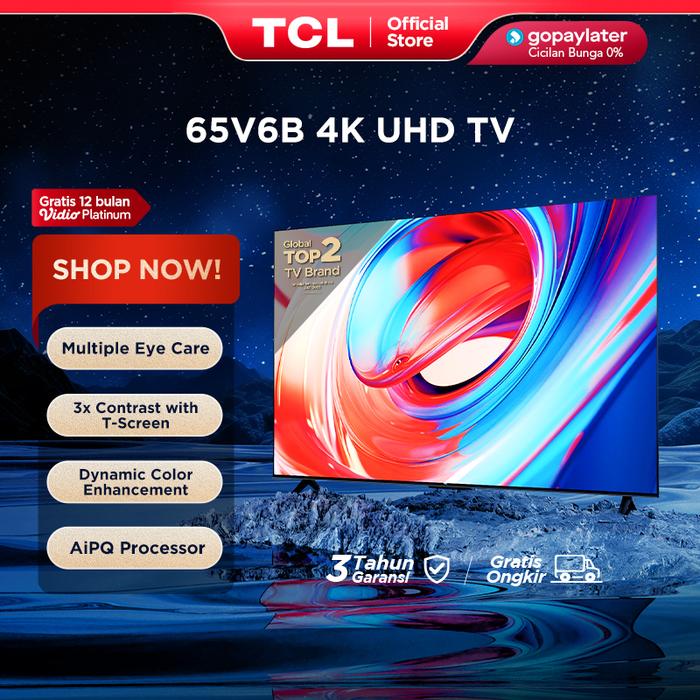 Promo TCL 65" 4K UHD Google TV - T-Screen - Dolby Audio - HDR10 (65V6B ...