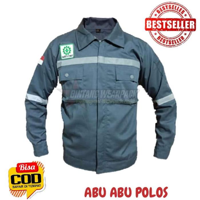 Jual WEARPACK SAFETY K3/BAJU PROYEK /SERAGAM TAMBANG - ABU POLOS, L ...