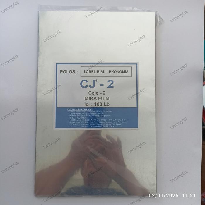 Jual Mika Film Folio/ Plastik Jilid / CJ-2 /Polos Warna Biru /Label ...