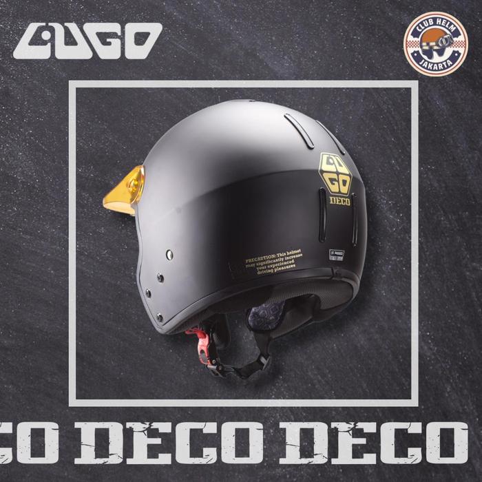 Promo Helm Retro Premium LUGO DECO untuk Pria & Wanita - DARK DOFF, M ...