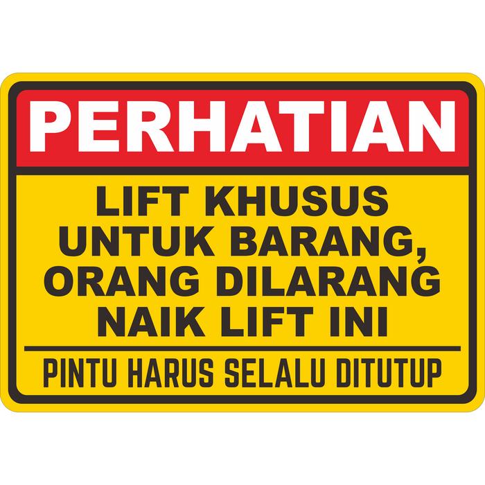 Jual Sticker Stiker Lift Khusus Barang 40cm x 60cm, 35cm x 50cm - 35cm ...