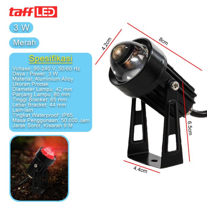 Jual Lampu Sorot Tembak Taman Outdoor LED 3 10 Watt Anti Air Garden ...