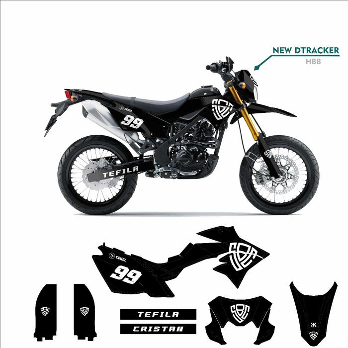 Jual decal fullbody variasi sticker keren new dtracker motif hitam list ...