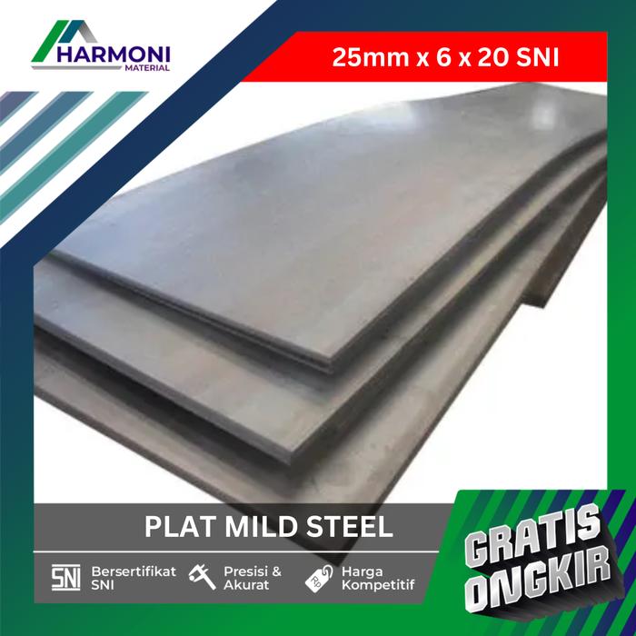 Jual Plat MS Karbon Rendah 25mm x 5 x 20 feet / 1500 x 6000mm / 150cm x ...