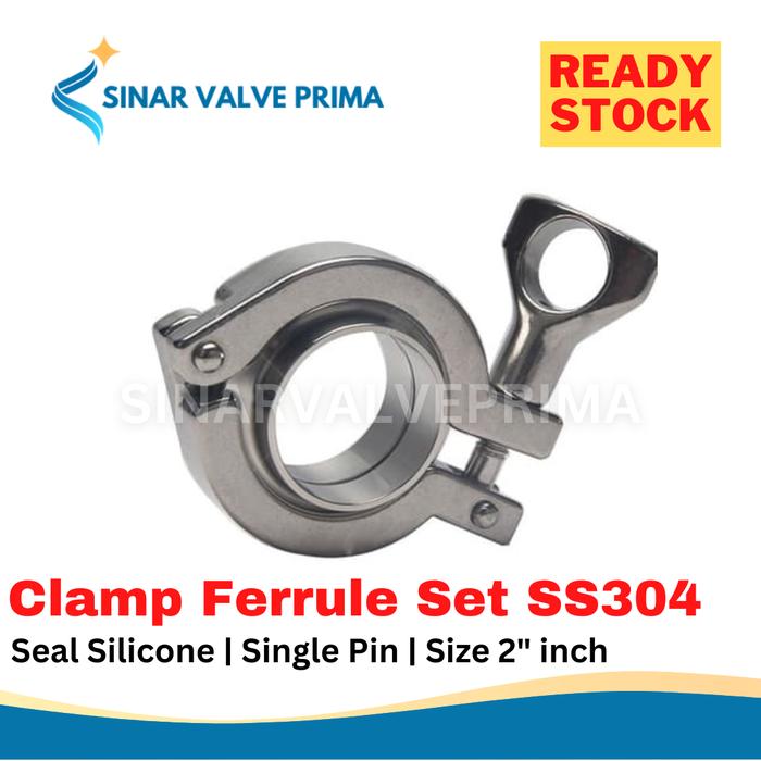 Jual Tri Clamp Ferrule Set Sanitary Stainless Steel 304 2" inch ...