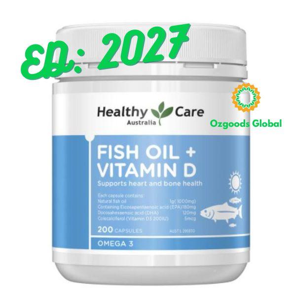 Jual Healthy Care Fish Oil Omega 3 Fish Oil Mini + Vitamin D - AUSSIE ...
