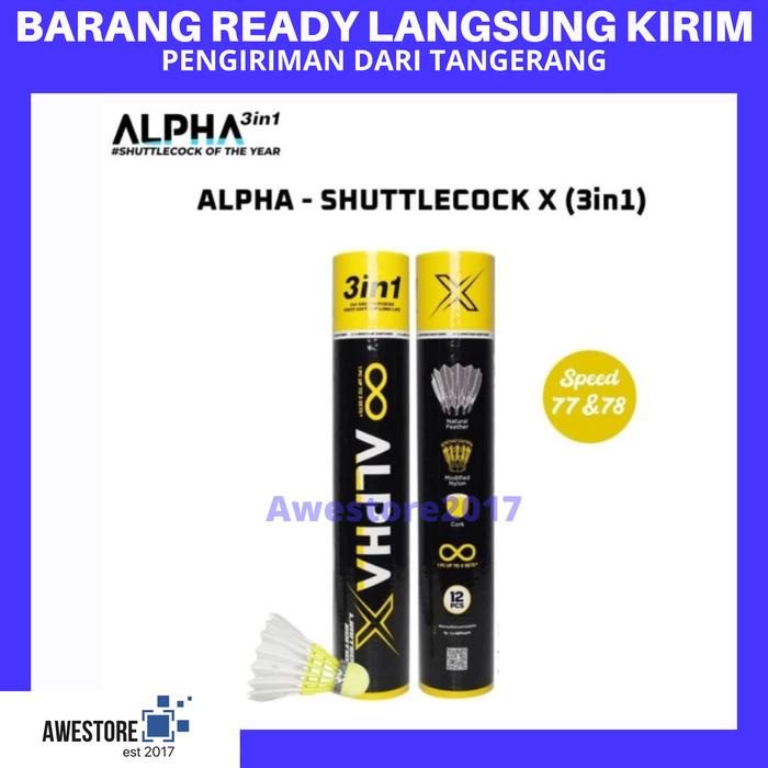 Jual Shuttlecock Alpha Black Pro 3in1 Kok Bulutangkis Badminton Awet ...