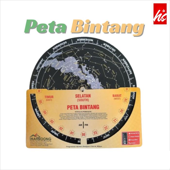 Jual Peta Bintang (Planisphere) I Peta Langit | Peta Bintang - Orange ...