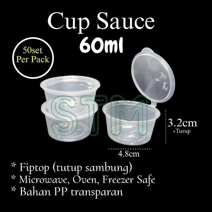 Jual Saos Cup/Sauce Cup/Thinwall Cup Saus Sambel 25ml/35ml/50/60ml ...