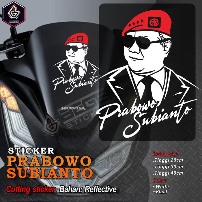 Jual sticker siluet prabowo kode ps:001, sticker variasi motor dan ...