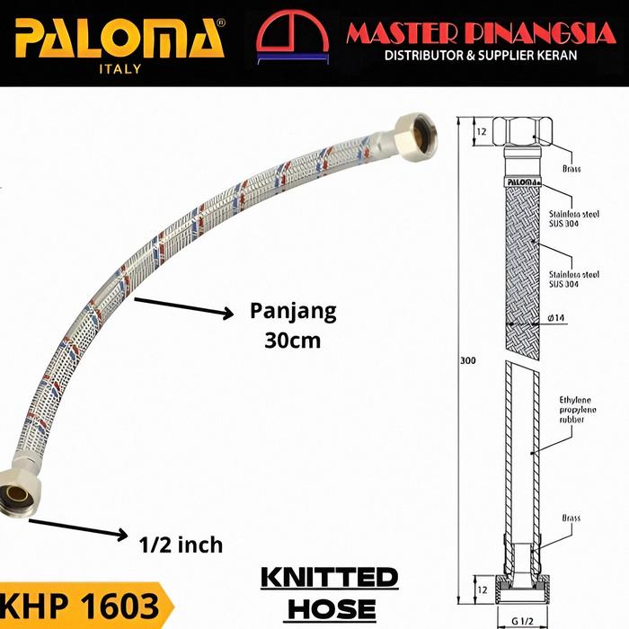 Jual PALOMA Flexible Hose Selang Fleksibel Anyam Keran Wastafel Toilet ...