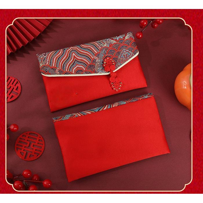 Promo Dompet Angpao Merah Premium Ampao Kain Sangjit Kado Parcel Tahun ...