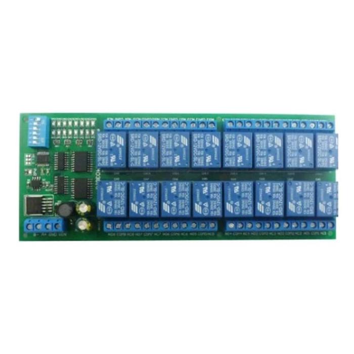 Jual 16-Channel RS485 Relays Module with Modbus RTU Control Smart Home Control Switch Board for ...