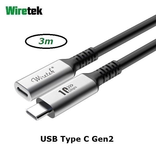 Jual USB Type C Extension Male to Female PD 100W 4K60Hz 10Gbps WIRETEK ...