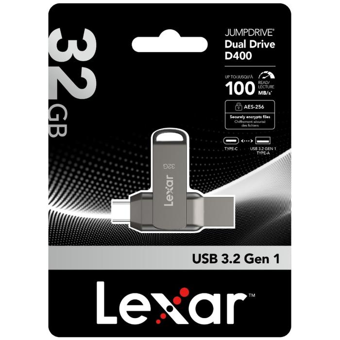 Promo Lexar JumpDrive Dual Drive D400 32GB / 64GB / 128GB / 256GB ...