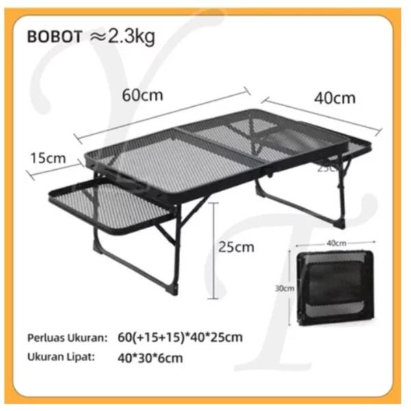 Jual Meja lipat Grid Meja Camping Aluminum dengan Panel Sayap Meja ...
