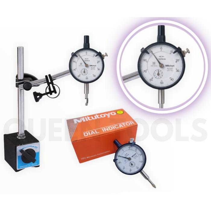 Jual Dial Indicator Mitutoyo & Magnetic Dial Stand Base Pick Test ...