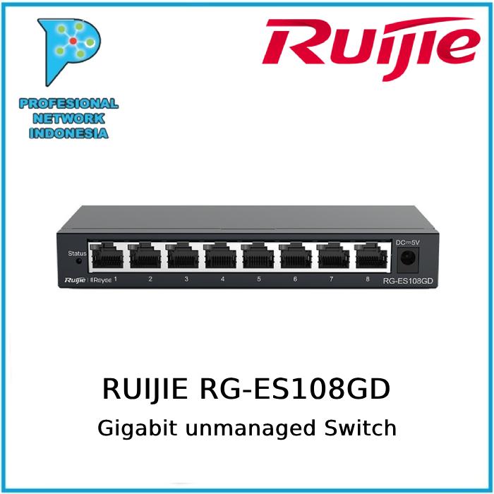 Jual RUIJIE RG-ES108GD Gigabit unmanaged Switch - Jakarta Pusat - Profesional Network | Tokopedia