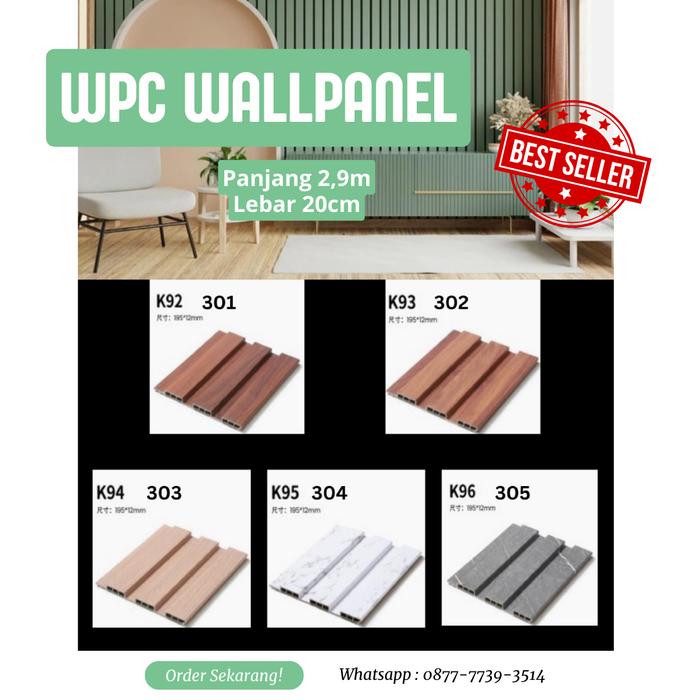 Jual WPC Panel Dinding Panjang 2,9m Hiasan Dinding Wallpanel Motif Kayu ...
