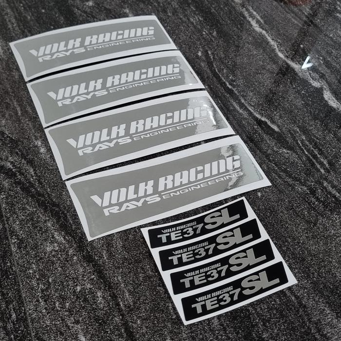 Jual stiker velg mobil Volk Rays Engineering TE37 SL - chrome text htm ...
