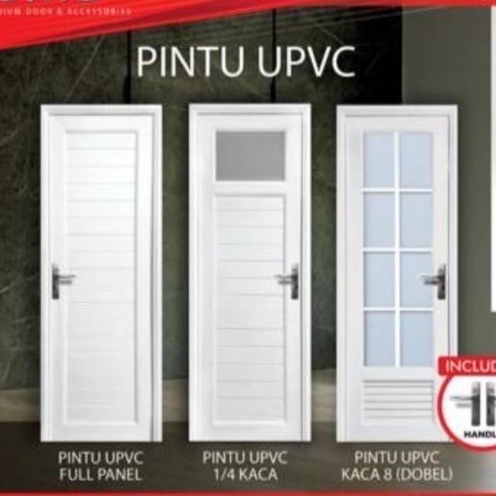 Jual Pintu UPVC panel / 1/4 kaca / kaca 8 ukuran 70x200 komplit kusen ...