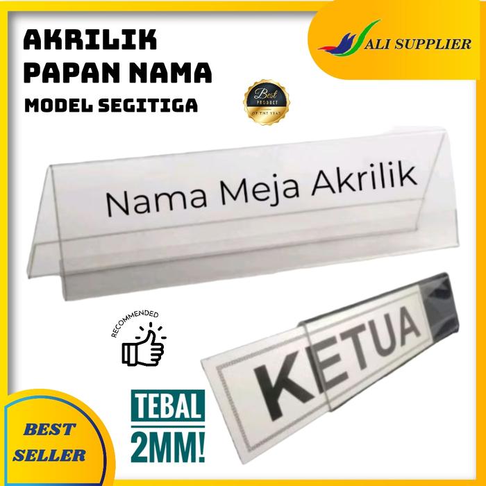 Jual Nama Meja Panitia SIGN HOLDER AKRILIK / ACRYLIC PAPAN NAMA MEJA ...