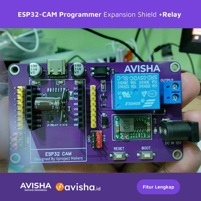 Jual ESP32-Cam Programmer Shield - ESP32 Cam + Relay & Protection Shield - ESP32-Cam Expansion ...