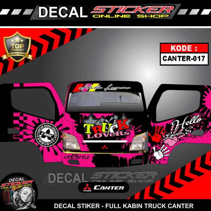Jual Stiker Mobil Truk Canter | Sticker Decal Print Kepala Truck Keren ...