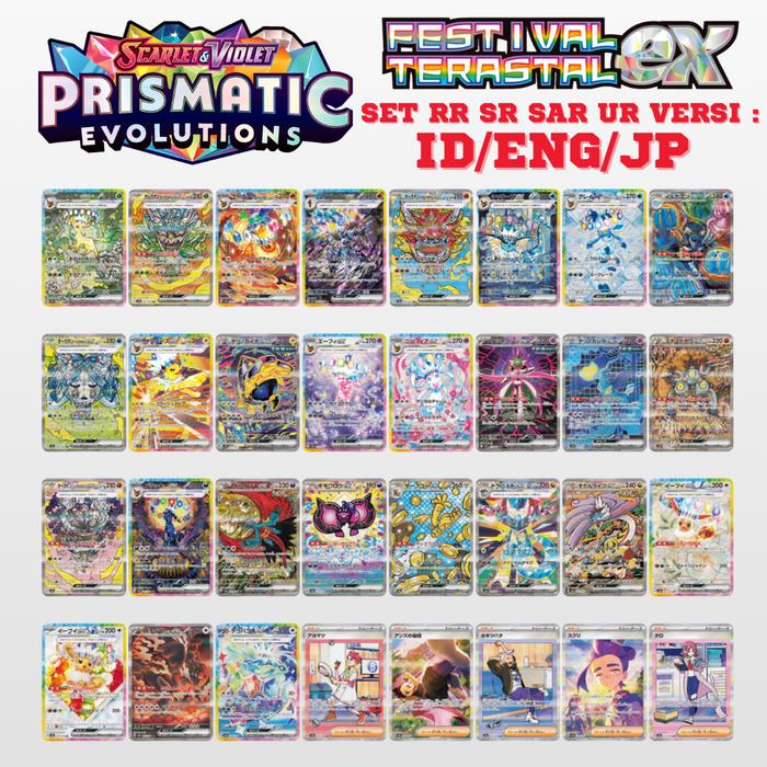 Jual Kartu Pokemon TCG Card EEVEELUTIONS Ex Eevee Trainer Waifu UR SAR SR RR Terastal Festival ...
