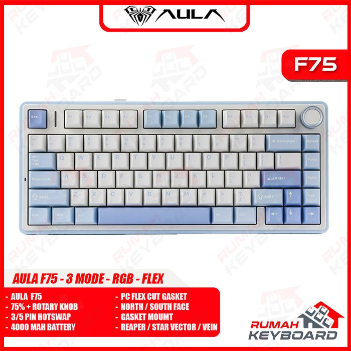 Promo Mechanical Keyboard - Aula F75 - 75% Compact - 3 Mode - Gaske ...