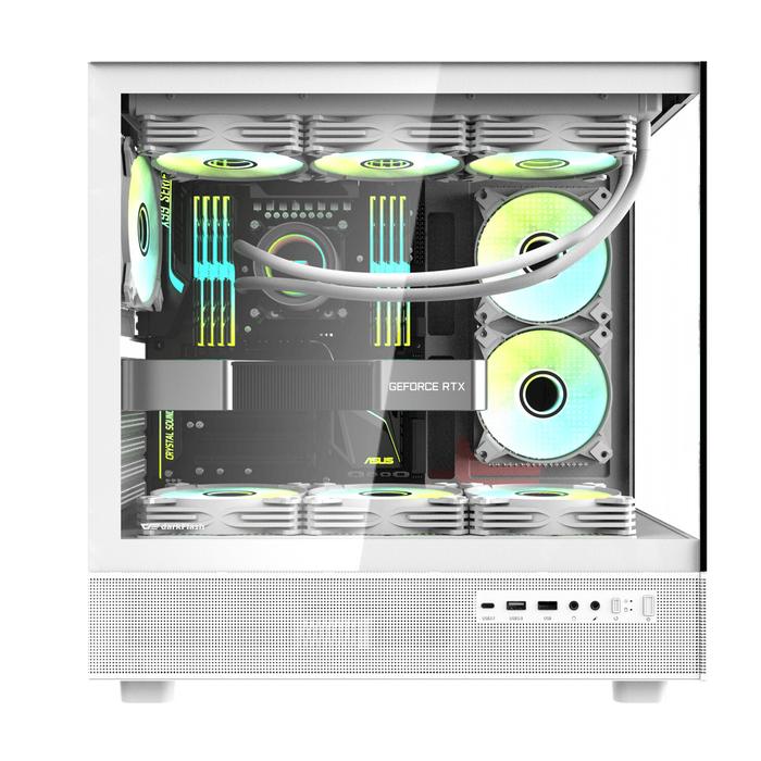 Jual Darkflash DPX90 Black and White + 4x ARGB Fan ATX PC Case CPU ...