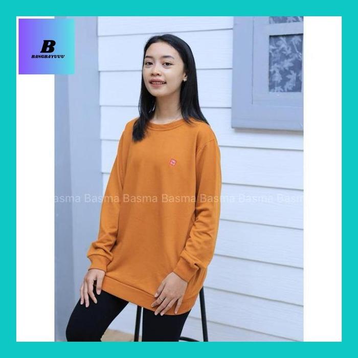 Jual Bayu_ Sweater Uniqlo Wanita Pria Jumbo Sweter Polos Tebal Unisex ...
