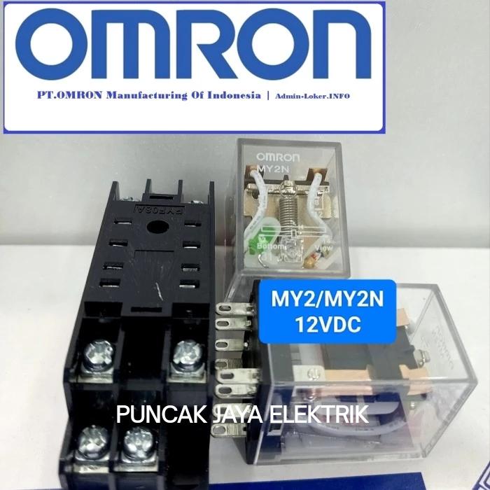 Jual relay Omron original my2 my2n 12vdc 8kaki set socket/relay Omron ...