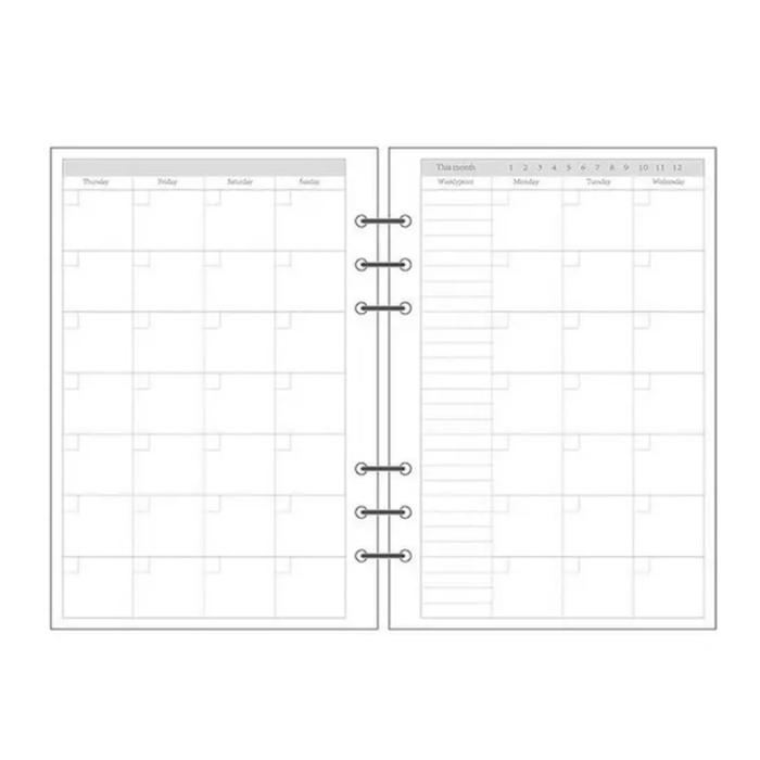 Jual Refill Binder A5/A6 45sheets Loose Leaf Notebook Refill Spiral ...