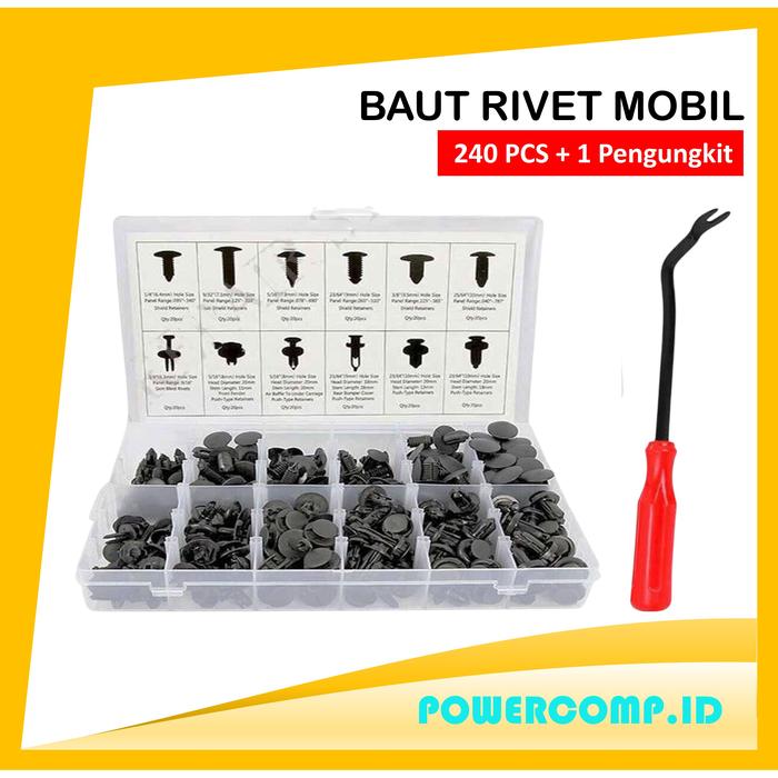 Jual Paket Baut Rivet Universal! Klip Kancing Mobil Baut Rivet! Kancing ...