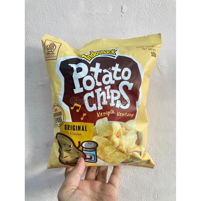 Jual INDOSNACK POTATO CHIPS ORIGINAL / POTATO CHIPS SALTED / POTATO ...