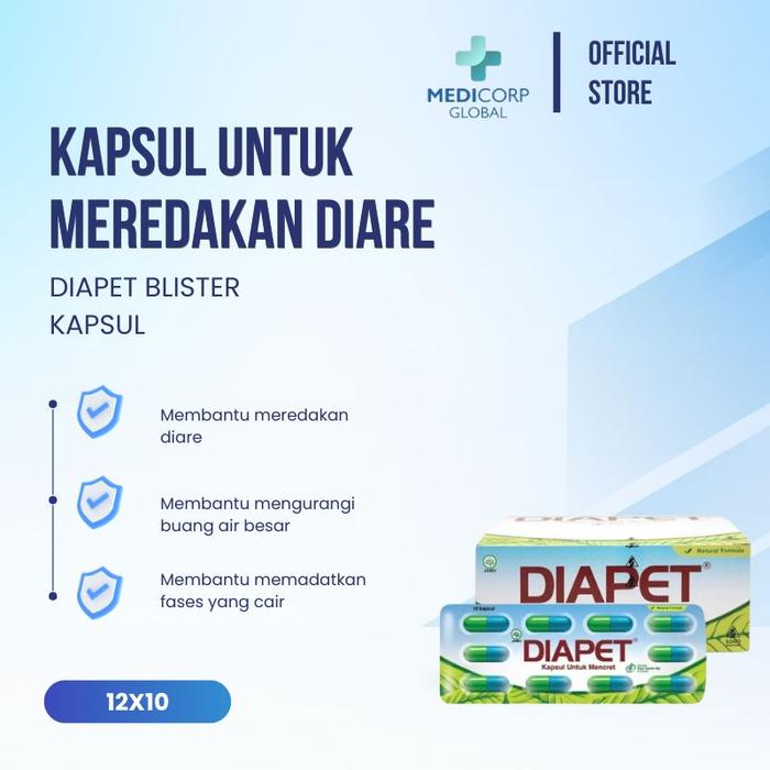 Jual Diapet kapsul stop diare / mencret / sakit perut 1 dus - Kota ...